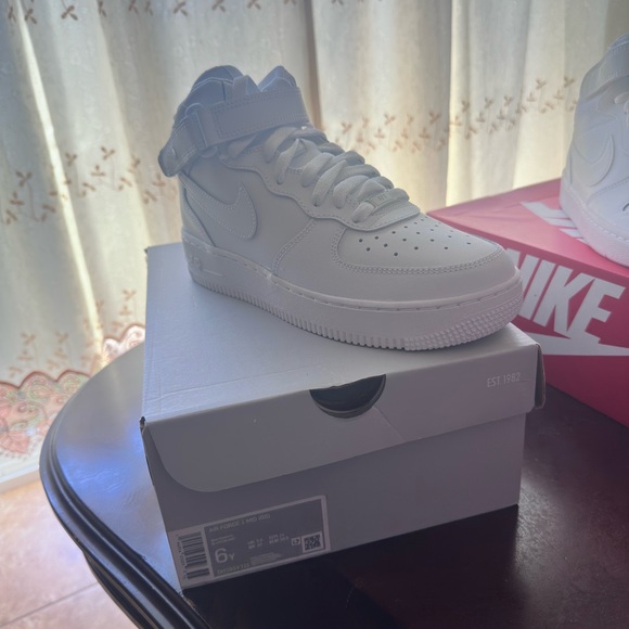 Nike | Shoes | Nike Allwhite Hightop Sneakers | Poshmark